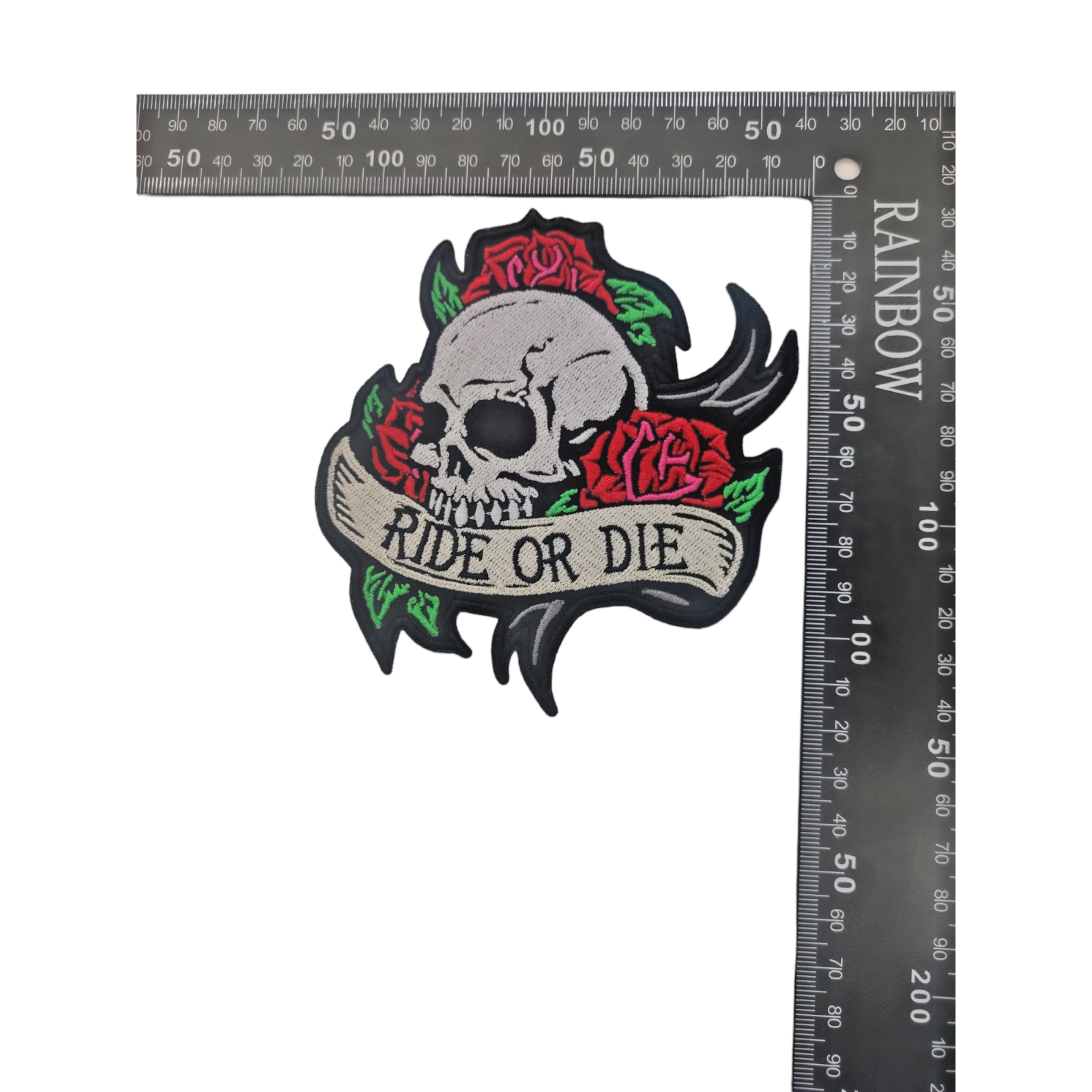 Ride or Die Patch Skull flowers Iron-on Iron-on Clothing Skull patch | eBay