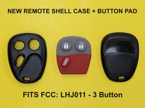 NEW Keyless Remote Shell Case & Rubber Button Pad LHJ011 3 Buttons ...