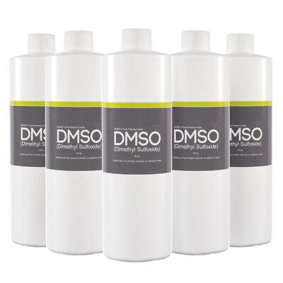 DMSO 16 oz. 5 Bottle Special Non-diluted 99.995% Low odor Dimethyl ...