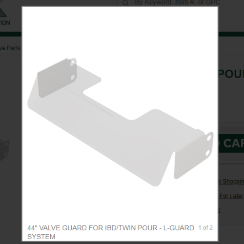 44" VALVE GUARD FOR IBD/TWIN POUR - L-GUARD SYSTEM # 82-6659 | eBay