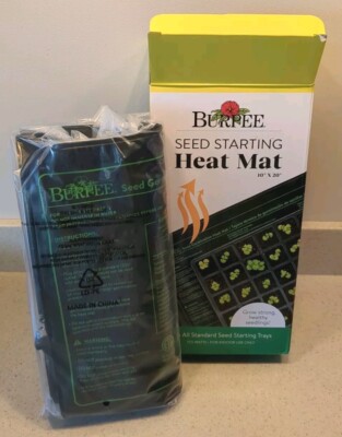 Burpee Seed Starting Heat Mat 10x20" Fits Standard Trays Plants 17.5 ...