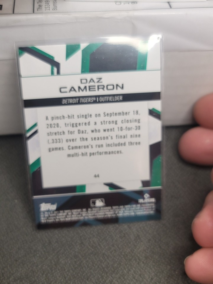 2021 Topps Fire - Gold Minted #44 Daz Cameron (RC) | eBay