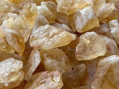 Grade A++ Citrine Raw Stone, 1" - 2" Rough Citrine Chunks, Raw Citrine ...