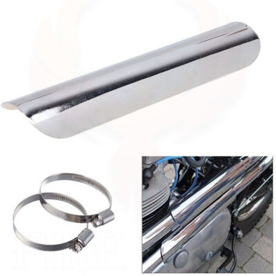 Universal Motorcycle Exhaust Muffler Pipe Leg Protector Heat Shield ...