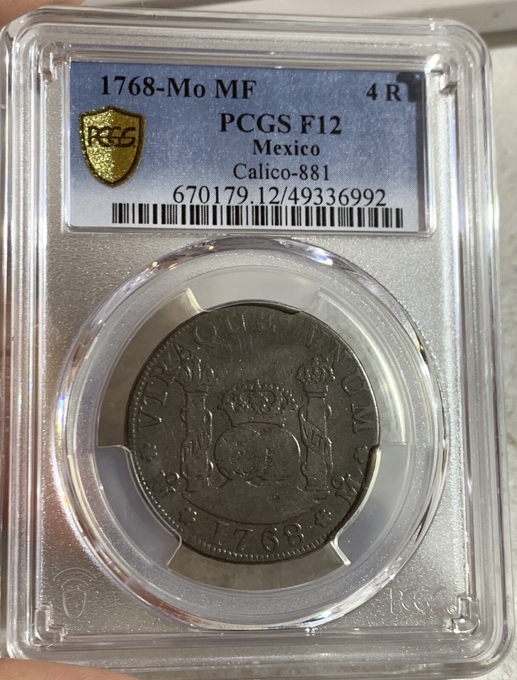 1768 MO MF MEXICO PILLAR 4 REALES SILVER COIN PCGS F12 | eBay