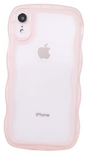 Compatible with Case 6.1", Cute Kawaii Curly Wave Frame iPhone XR Clear ...