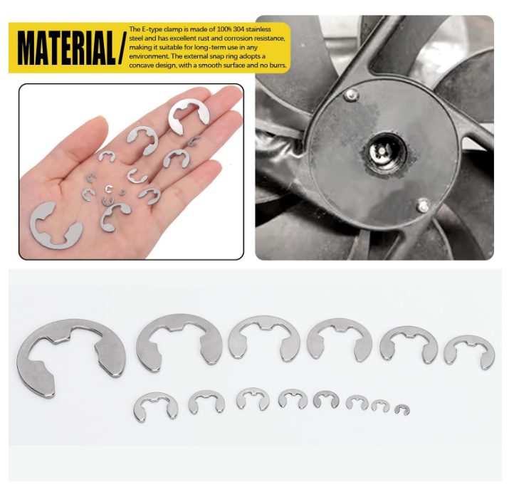 Stainless Steel E-Clips External Retaining Washers 1.2mm – 15mm DIN ...