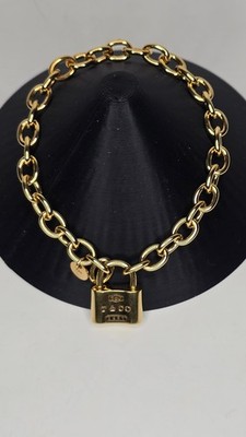 NEW authentic TIFFANY & CO. Round Link Chain 18k Yellow Gold Lock ...