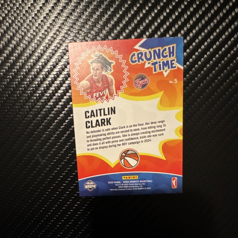 2025 Panini Donruss WNBA Caitlin Clark #5 Crunch Time Press Proof ...