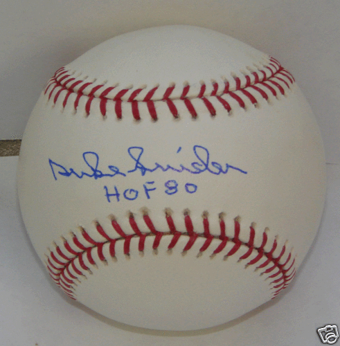 Duke Snider Autograph Baseball Dodgers hof | eBay