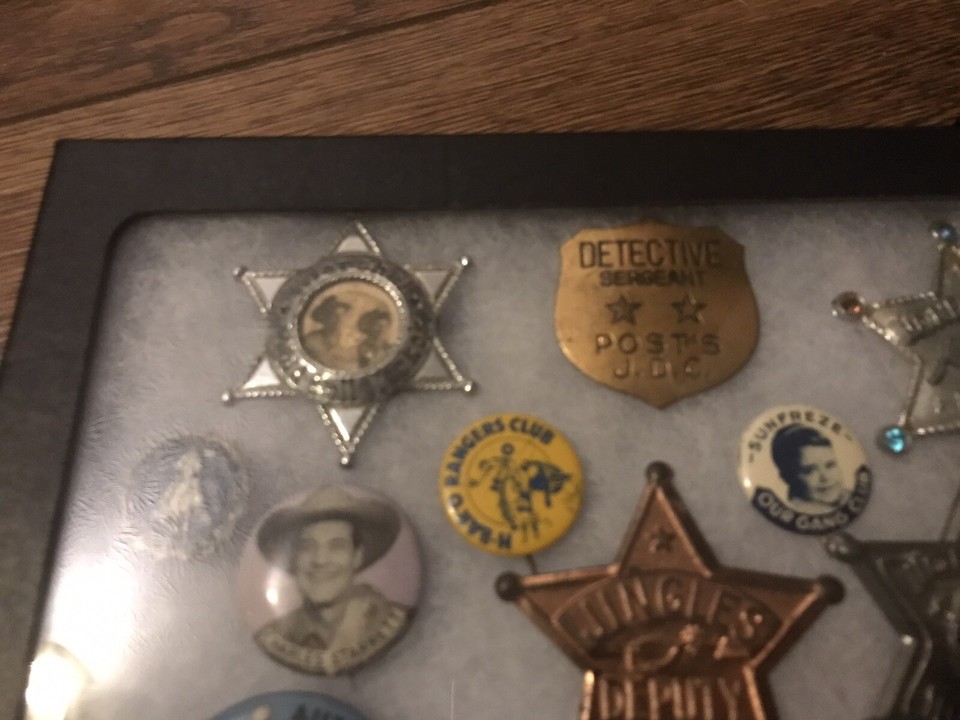 1950s TV Western Badges/Pins Lot of 29-Roy Rogers, Wyatt Earp, Matt ...