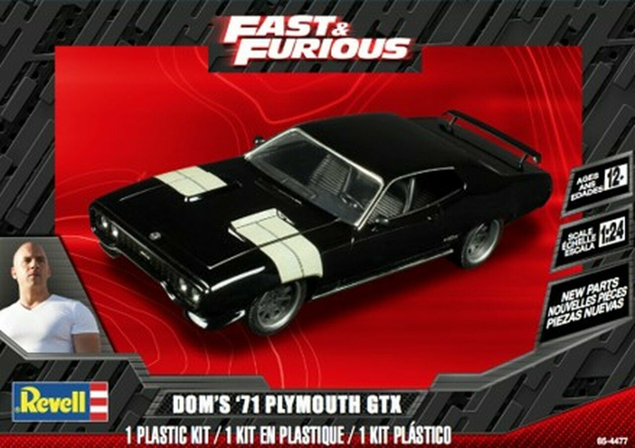 Revell 1/24 scale Dom's 1971 Plymouth GTX (Fast & Furious) Kit #85-4477 ...