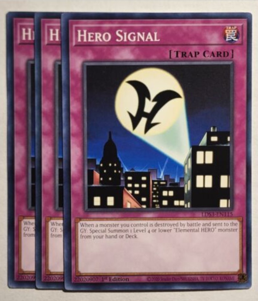 Yu-Gi-Oh! - x3 Hero Signal - LDS3-EN115 - Common - 1st ED - NM/M - NEW ...