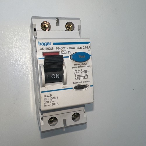 HAGER CD 263U 63A 30mA 2 POLE RCCB 63 AMP RCD RCCD | eBay UK