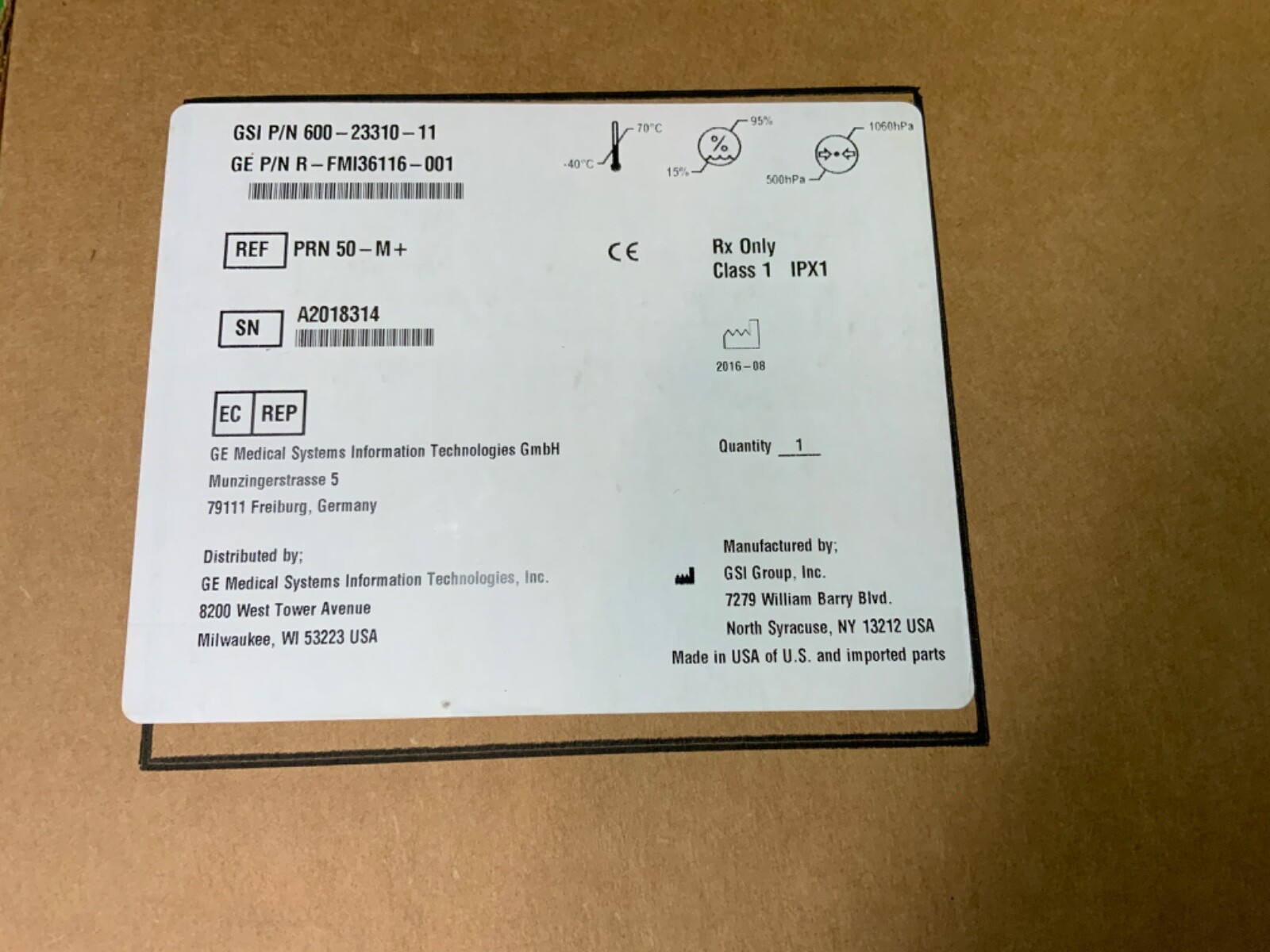 GE Medical Systems PRN 50-m Digital Writer Recorder Thermal Printer ...