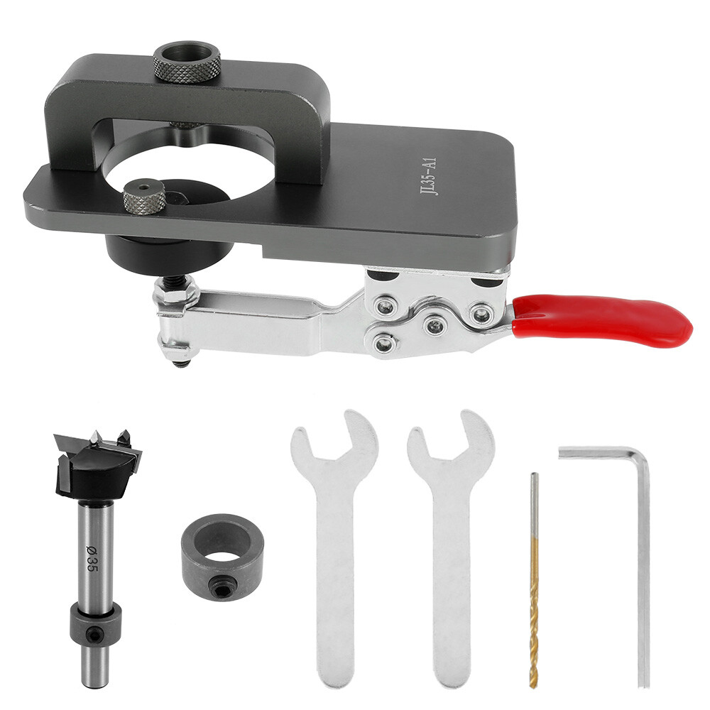 35mm Hinge Boring Jig Set Hole Opener Template Hole Drilling Guide ...