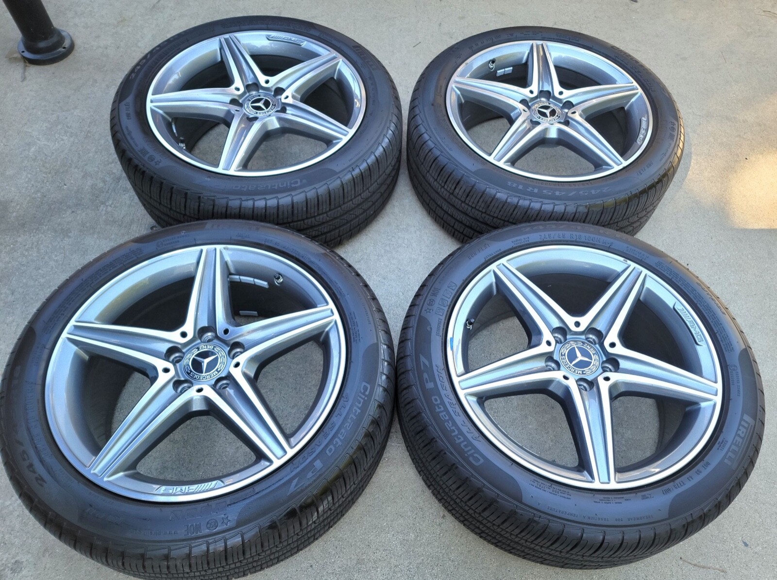 18" BRND NEW OEM FACTORY 2018 MERCEDES AMG E43 WHEELS TIRES E300 E400 ...