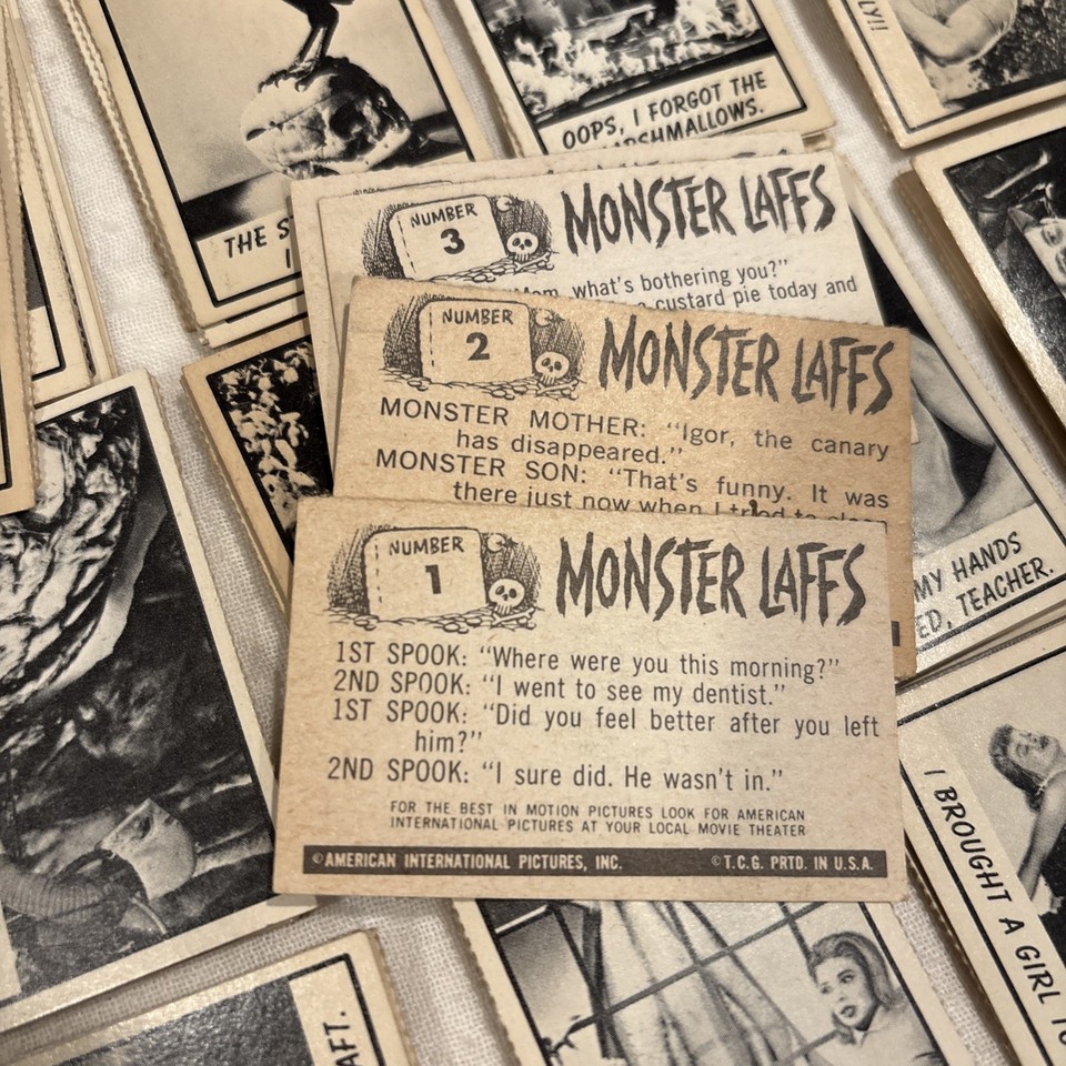 1963 TOPPS MONSTER LAFFS MIDGEES COLLECTIBLE CARD SET 81 COUNT | eBay