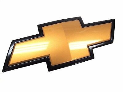 OEM NEW GM Front Grille Bowtie Emblem Badge Gold Black 07-13 Silverado ...