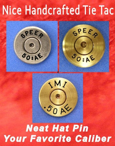 50 AE Action Express Brass Cartridge Hat Pin, Shooting Jacket Pin, Tie ...