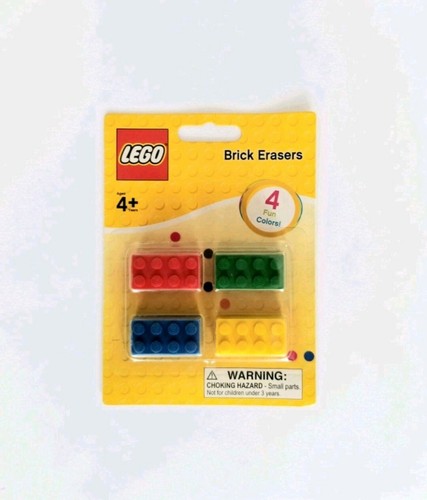 Lego 2 x 4 Studded Brick Erasers In 4 Fun Colors | eBay