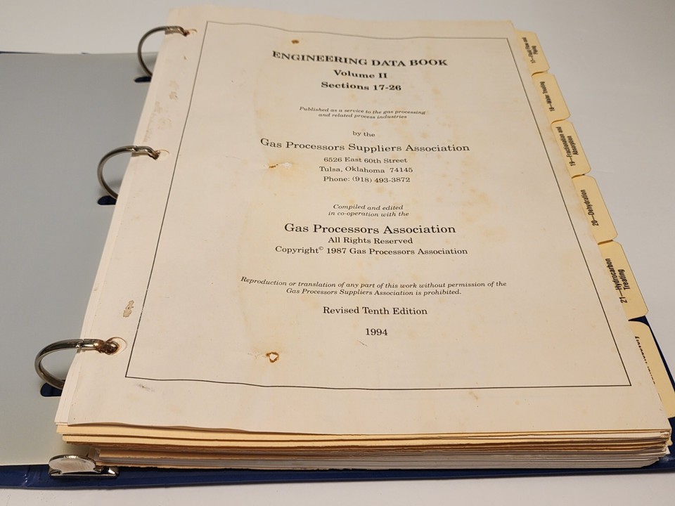 GPSA Engineering Data Book Vol 1-2 10th Edition Gas Processors ...