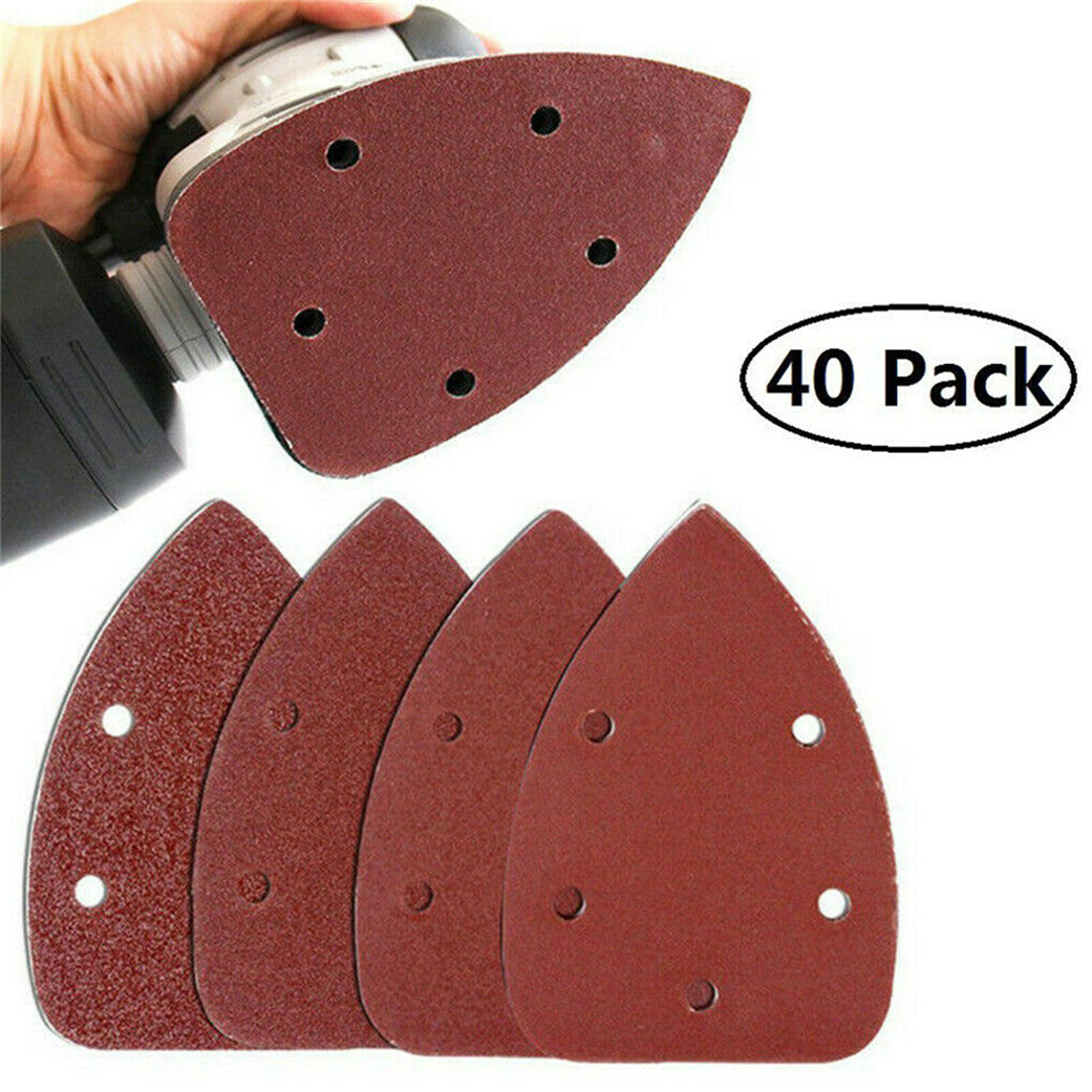 40X Abrasive Sanding Sheets For Bosch PSM 100A Detail Palm Sander 60 ...