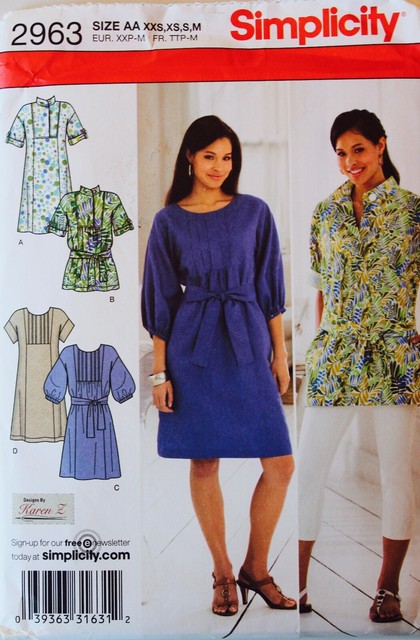 Simplicity 2147 Misses Mini Dress Tunic Pattern Learn to Sew UCT Sz 6 ...