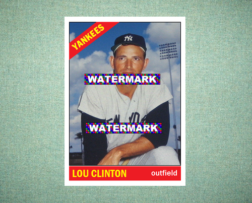 Lou Clinton New York Yankees 1966 Style Custom Baseball Art Card | eBay