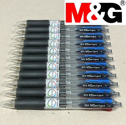 12 x M&G 4 Colour Retractable Ballpoint Pen 0.7mm ABP80371 | eBay Australia
