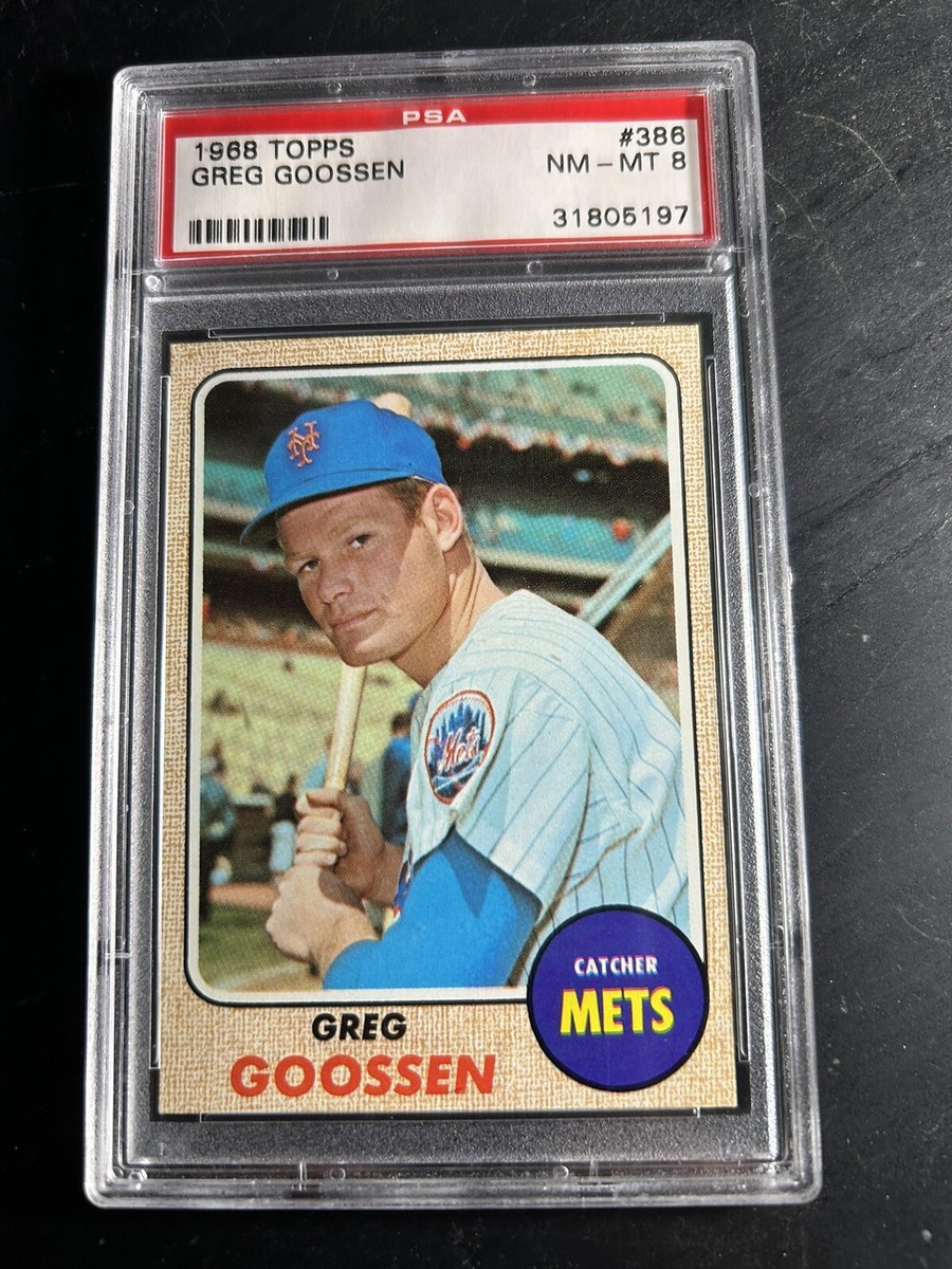 Greg Goossen Baseball Card Greg Goossen 1968 Topps Autographed New
