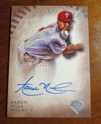 2015 Bowman Inception Aaron Nola Autograph #PA-AN Philadelphia Phillies ...