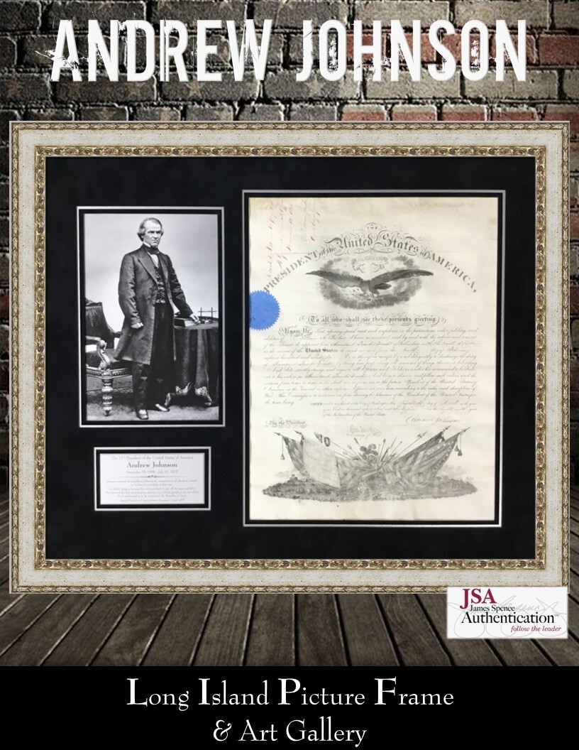 President Andrew Johnson Signed 1885 Document Custom Framed JSA LOA | eBay