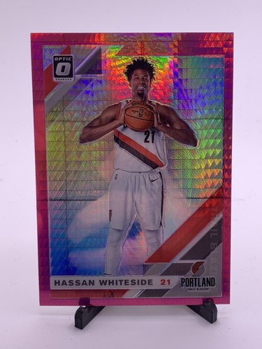 Hassan Whiteside 2019-20 Optic Hyper Pink Prizm Card #47 Portland Trail ...