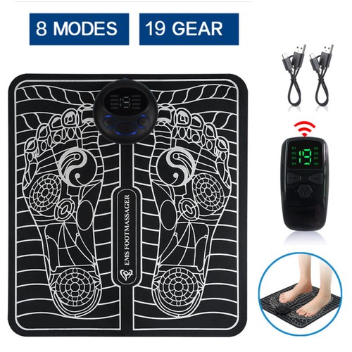 19 Levels EMS Electric Foot Massage Pad Blood Circulation Muscle ...