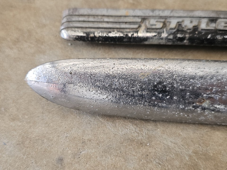 1947 1948 Chevy Stylemaster LH RH Hood Emblem Badge Logo Trim Set ...