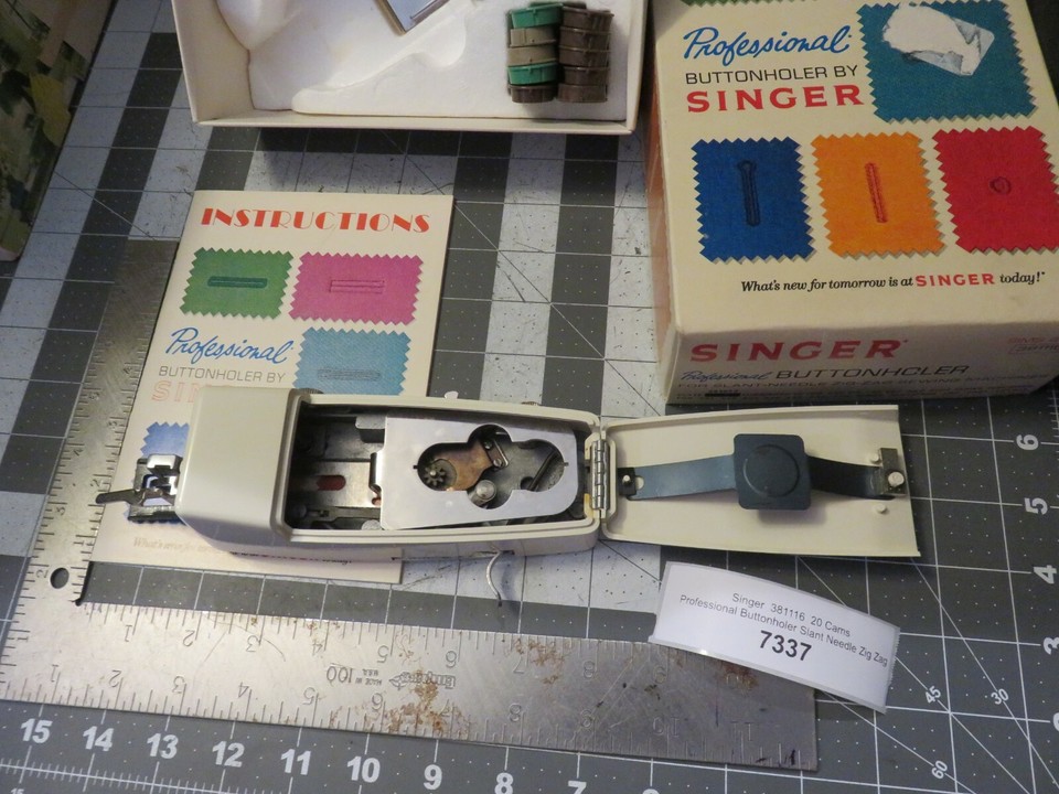 Singer Buttonholer / Monogrammer Sewing Attachment in Box Embroidery | eBay