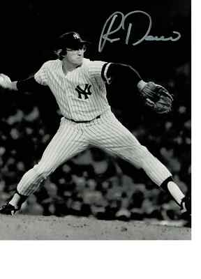New York Yankees pitcher Ron Davis autographed 8x10 action B/W photo | eBay