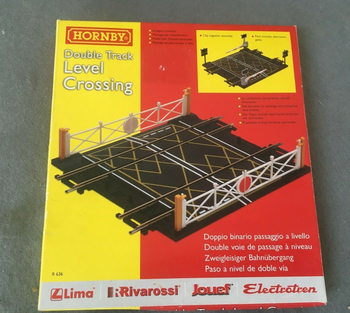 Hornby R636 & R645 Double & Single Track Level Crossing + Gates or ...
