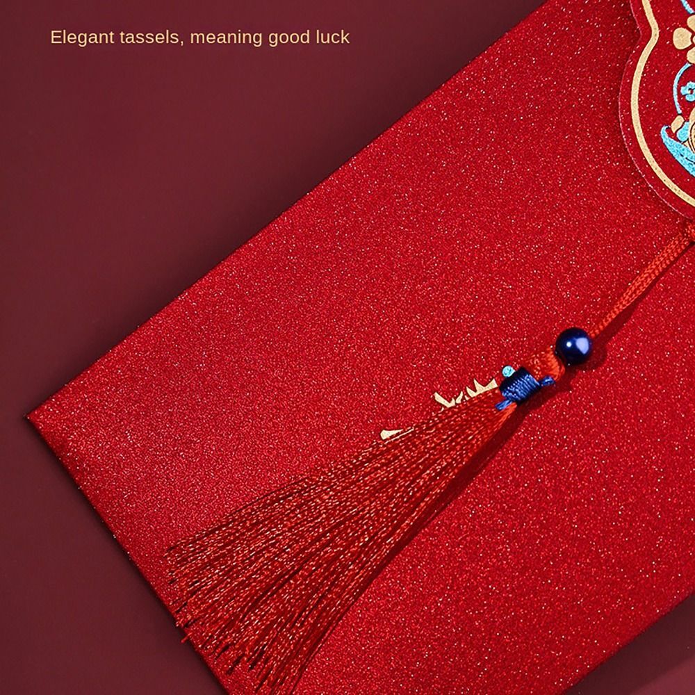 10Pcs/lot Creative Fringe Red Packet Gilding Hong Bao Spring Festival ...