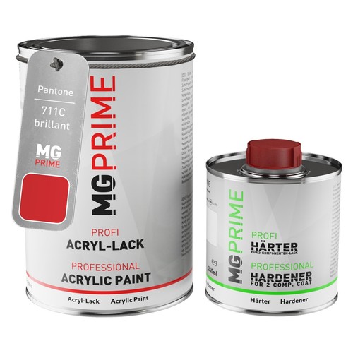 Pantone 711C Red brillant peinture acrylique 1,5L durcisseur y.c ...