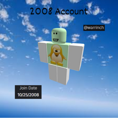 Roblox 2008 Account | "warrinch" | eBay UK