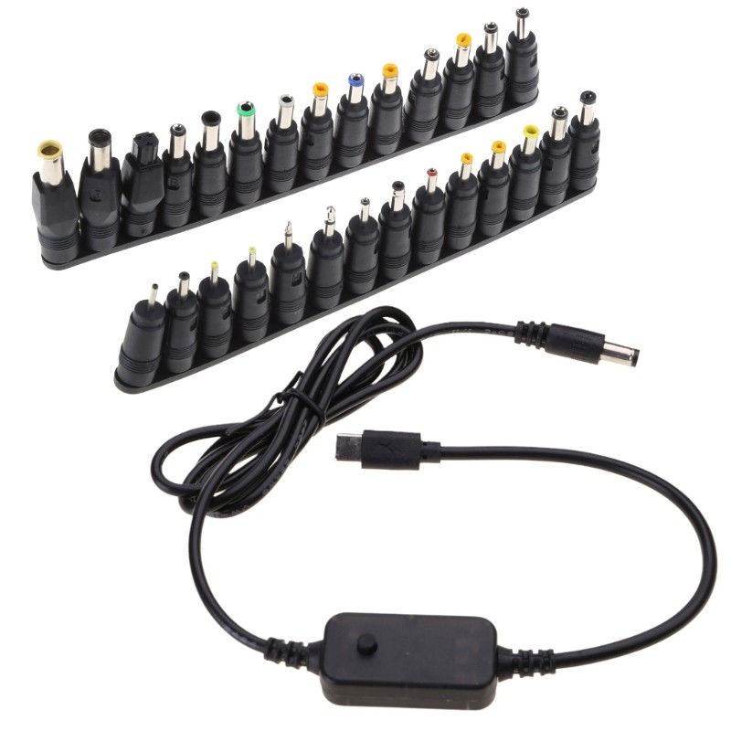 USB TypeC PD to DC5521 Power Cable 5V9V12V15V20V Adjustable with Multi ...