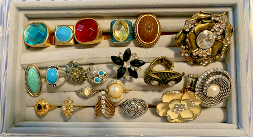 Beautiful 20 Pieces HSN & QVC Rings Lot Set (1 Sarah Cov) Multi Sizes ...