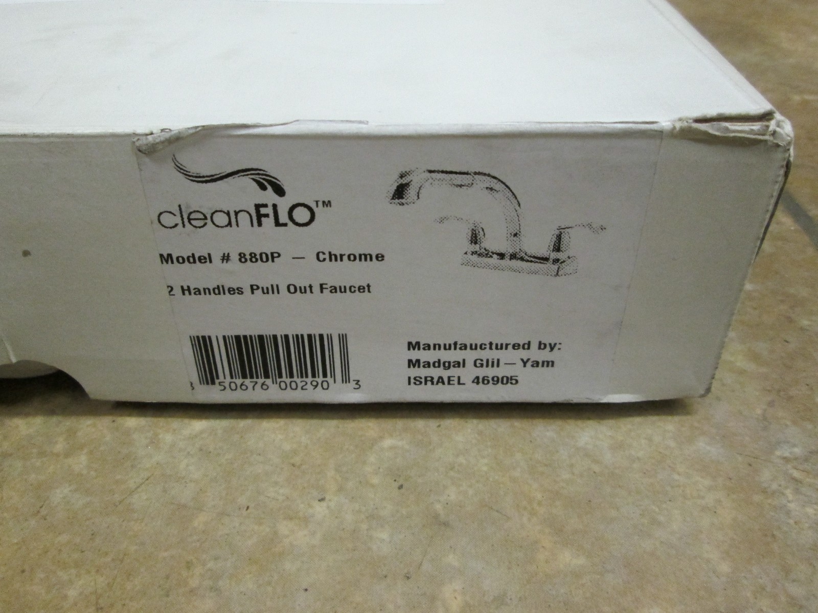 CleanFLO by Madgal Pull-Out Faucet 2 Handles (Model 880P) Chrome Plated ...