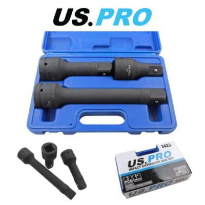 US PRO Tools 3 Piece 1" DR Impact Extension Bar Set Socket Bars 3423 | eBay