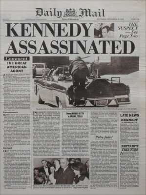 DAILY MAIL REPRO NEWSPAPER 23 NOV 1963 PRESIDENT JOHN F KENNEDY JFK ...