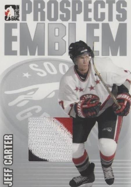 2004-05 In the Game Heroes and Prospects - Emblem Jeff Carter #GUE-4 ...