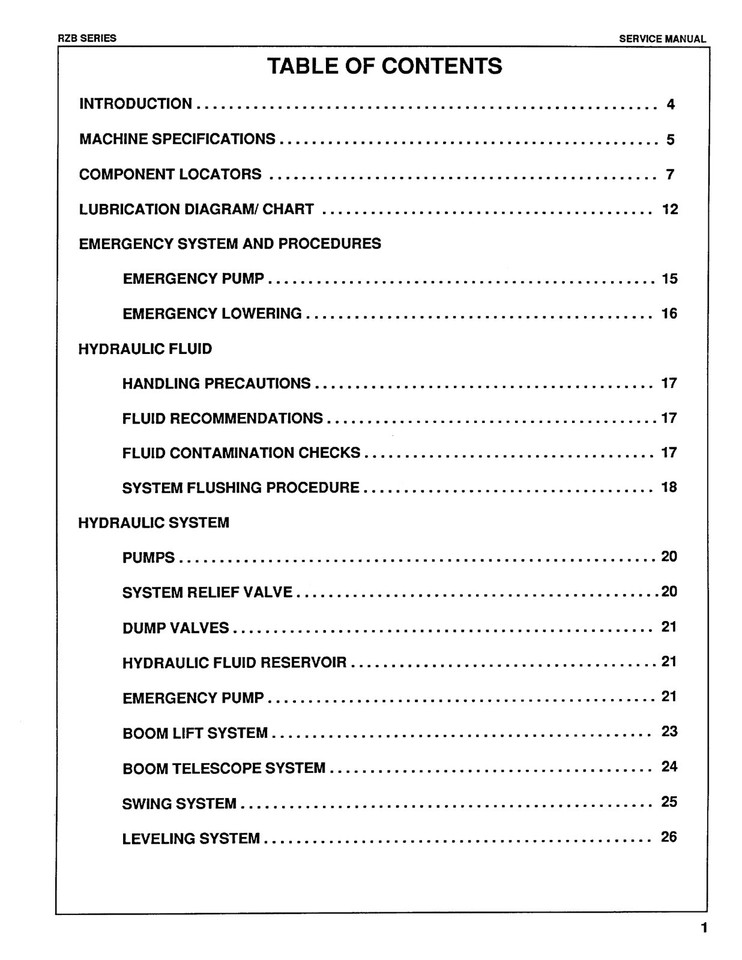 Simon RZB 40 RZB 50 RZB 55 Aerial Work Platform Workshop, Repair, Service Manual | eBay