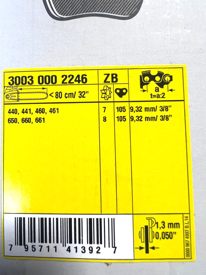 STIHL 32 inch Light BAR & CHAIN full chisel 3/8 .050 105dl MS660 661 ...